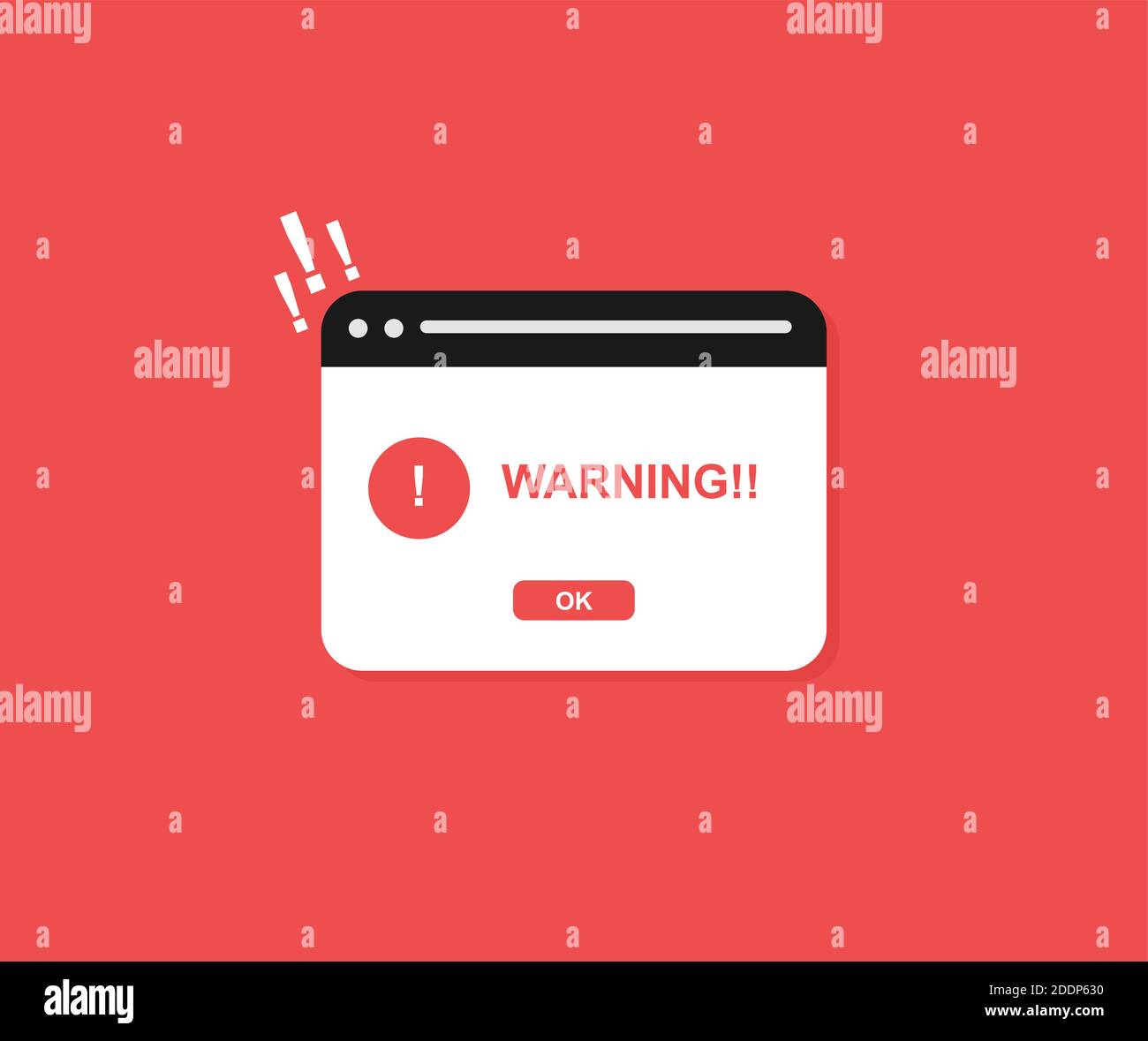 design about warning on the website Stock Vector Image & Art - Alamy