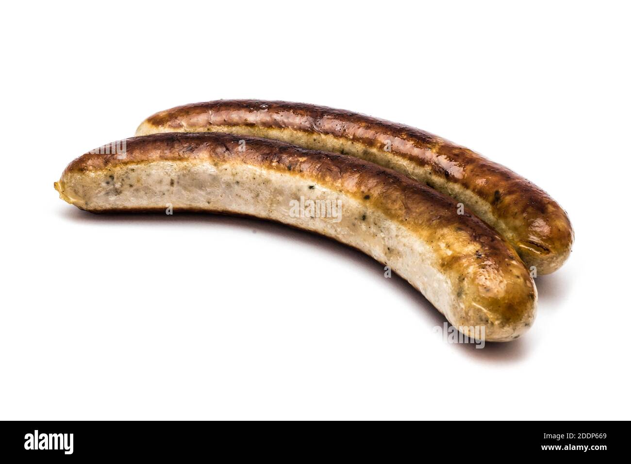 Bratwurst isolated on white background Stock Photo - Alamy