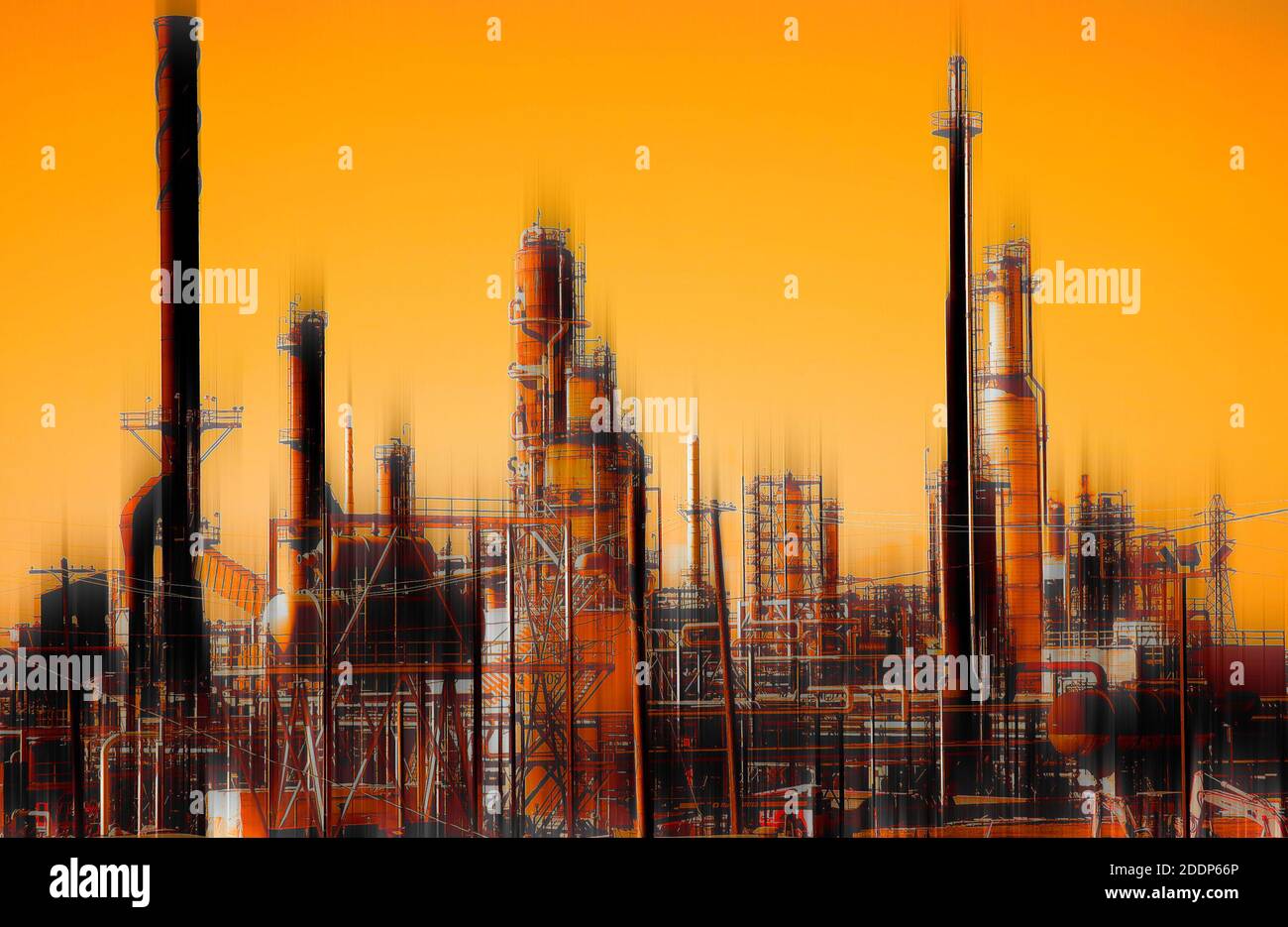 Gas and oil refinery plant complex Stock Photo - Alamy