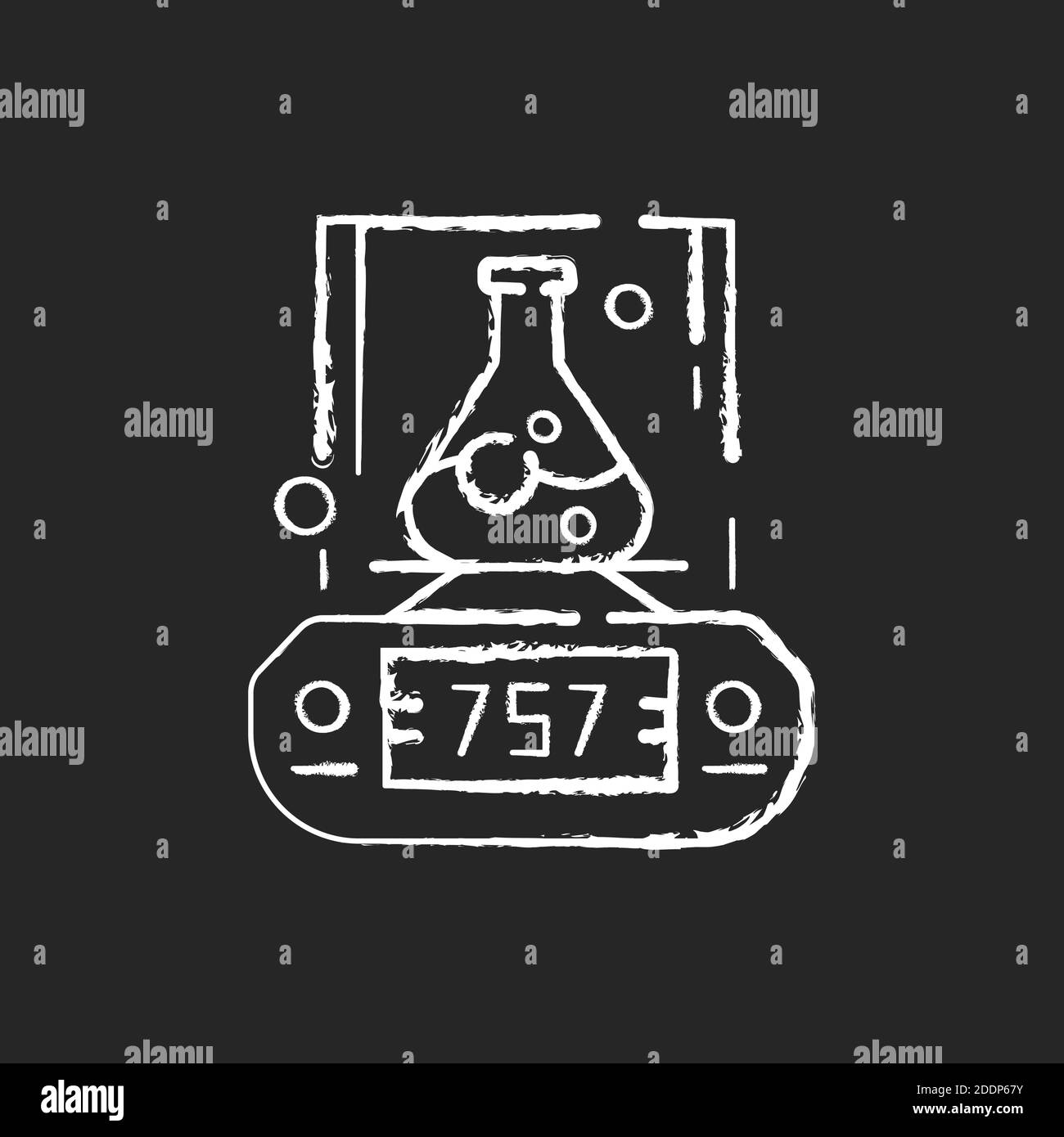 Lab balance chalk white icon on black background Stock Vector Image ...