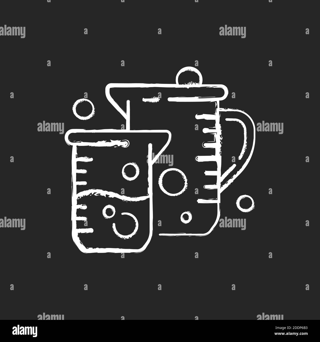 Beaker chalk white icon on black background Stock Vector Image & Art ...