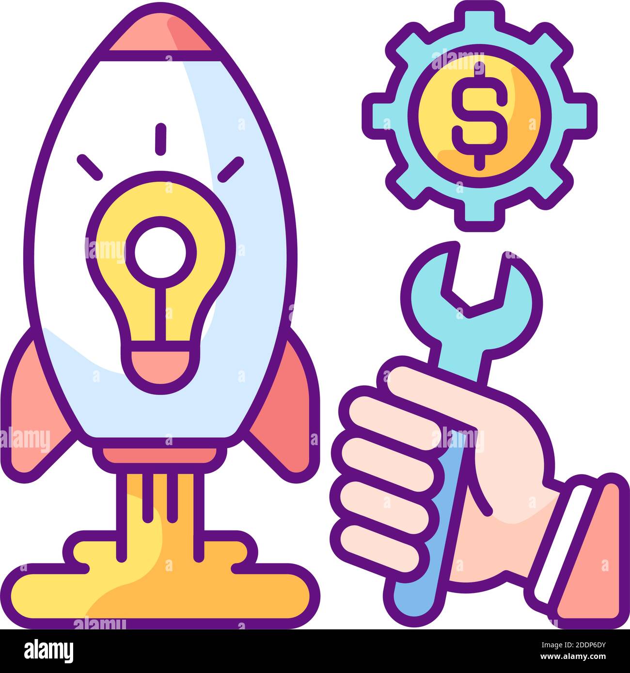 Startup support RGB color icon Stock Vector Image & Art - Alamy