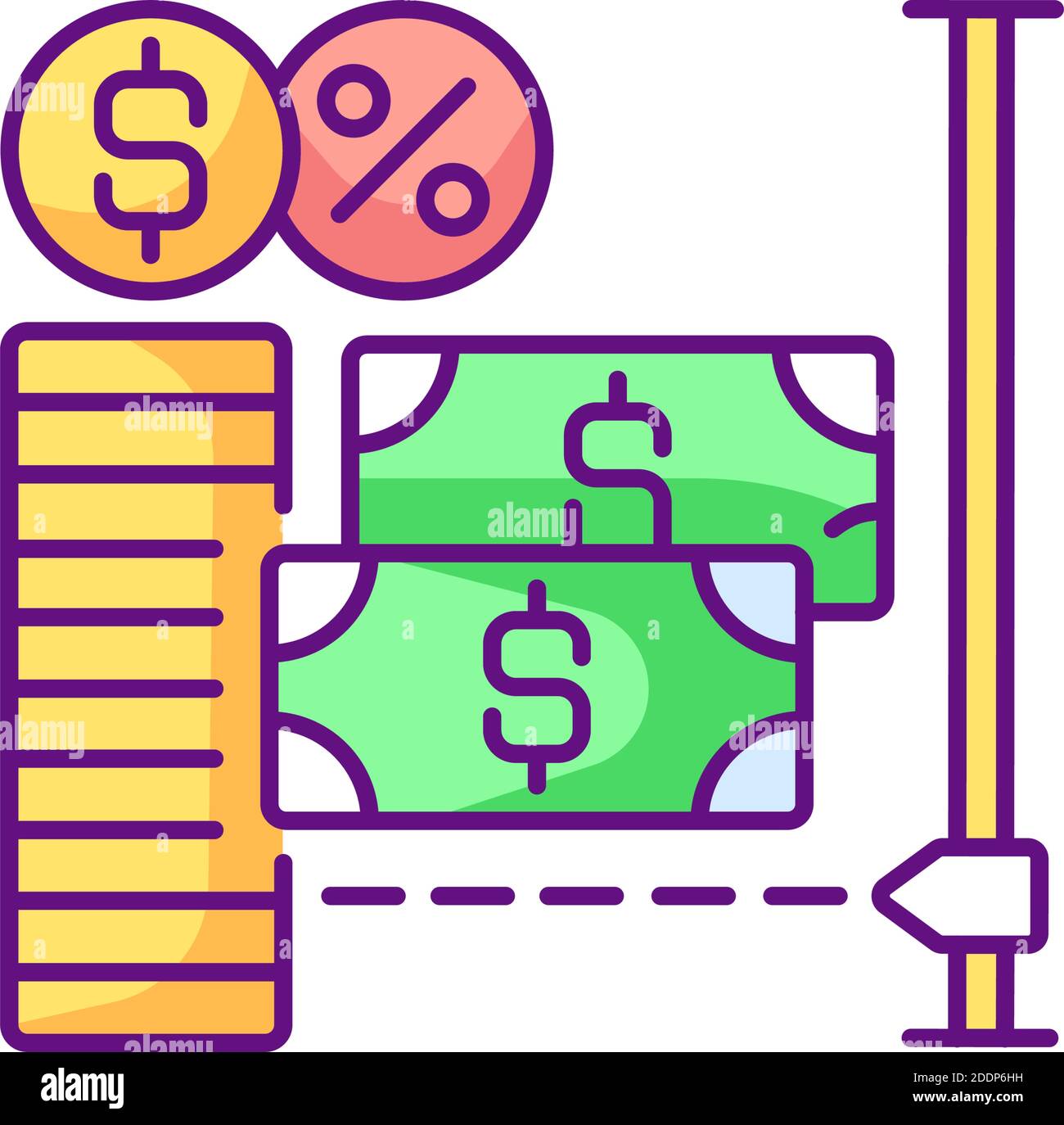 Microcredit RGB color icon Stock Vector Image & Art - Alamy