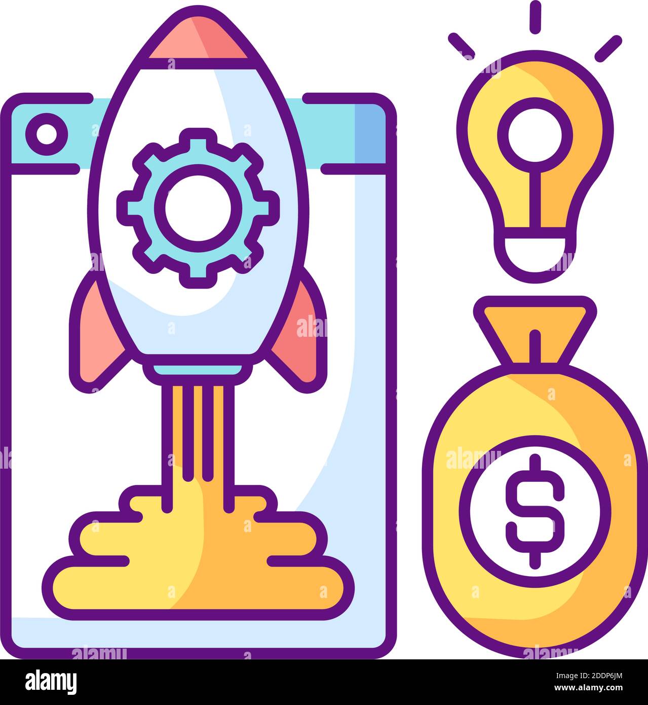 Profit project linear icon hi-res stock photography and images - Alamy