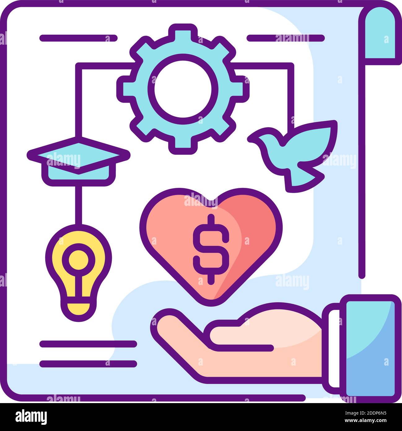 Non profit project RGB color icon Stock Vector Image & Art - Alamy