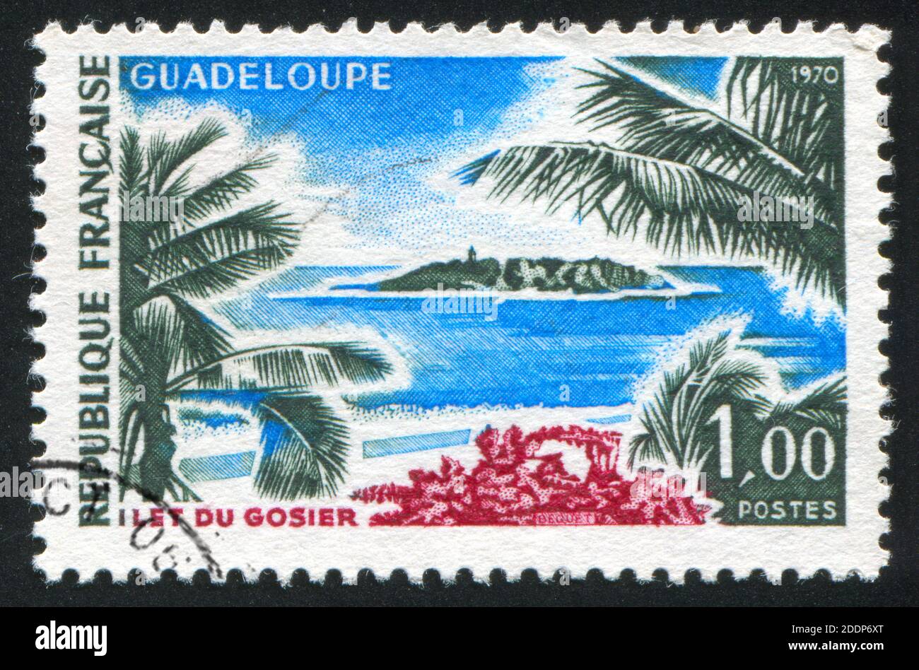 FRANCE - CIRCA 1970: stamp printed by France, shows Gosier Islet ...