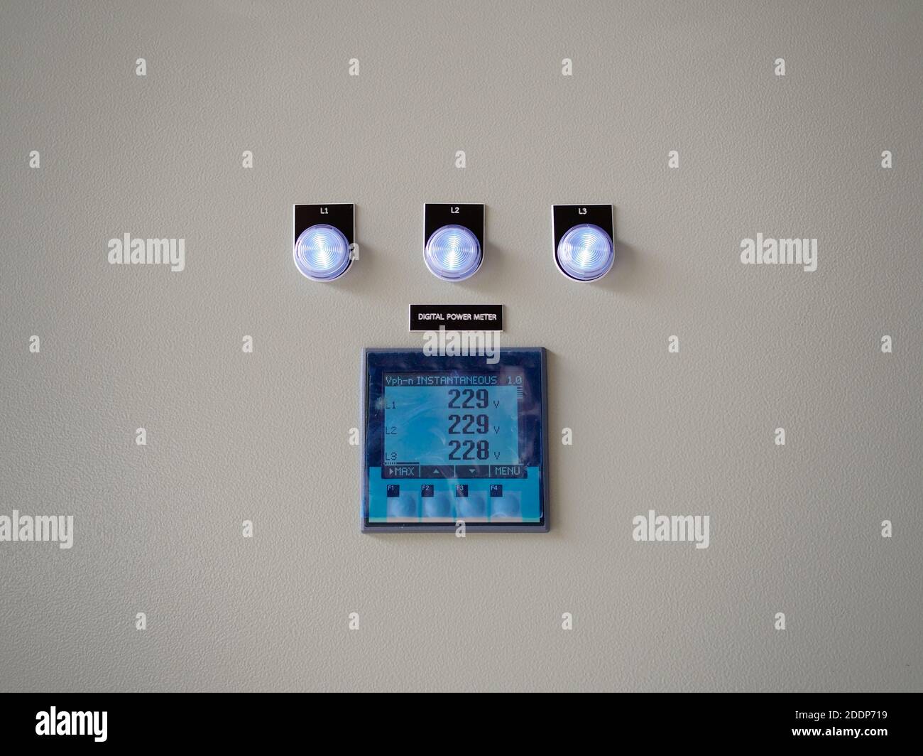 A closeup of a "Digital Power Meter" installed at the front door of ...