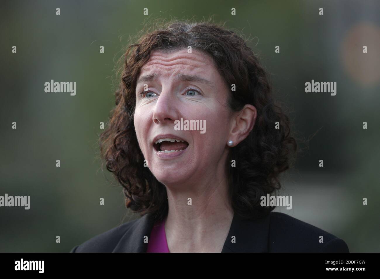 Shadow Chancellor Anneliese Dodds gives a television interview outside ...