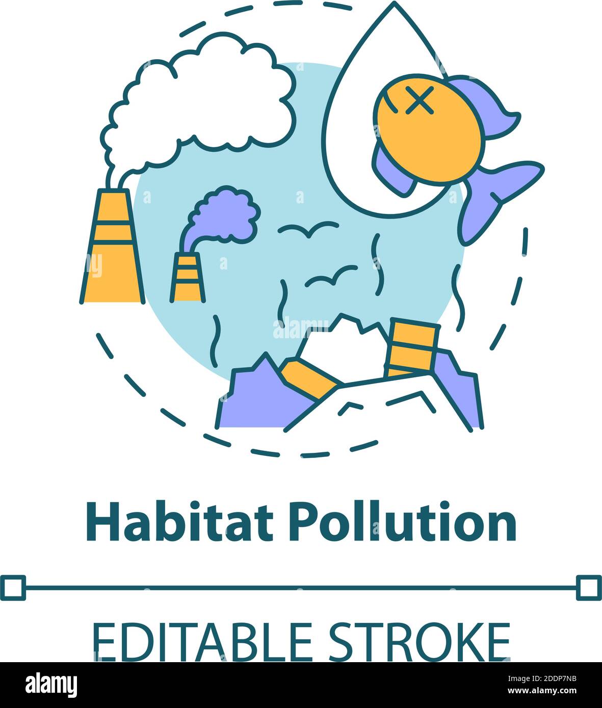 Habitat pollution concept icon Stock Vector Image & Art - Alamy