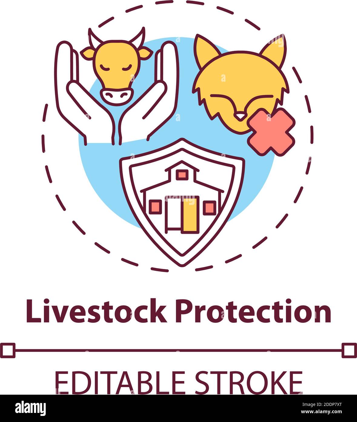 Conservation cattle Stock Vector Images - Alamy