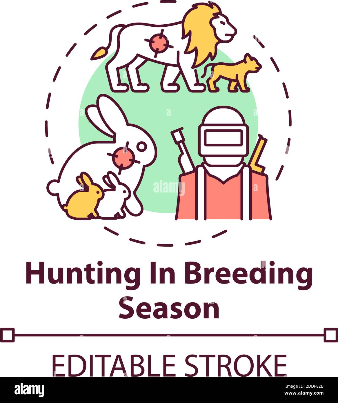 Hunting in breeding season concept icon Stock Vector Image & Art - Alamy