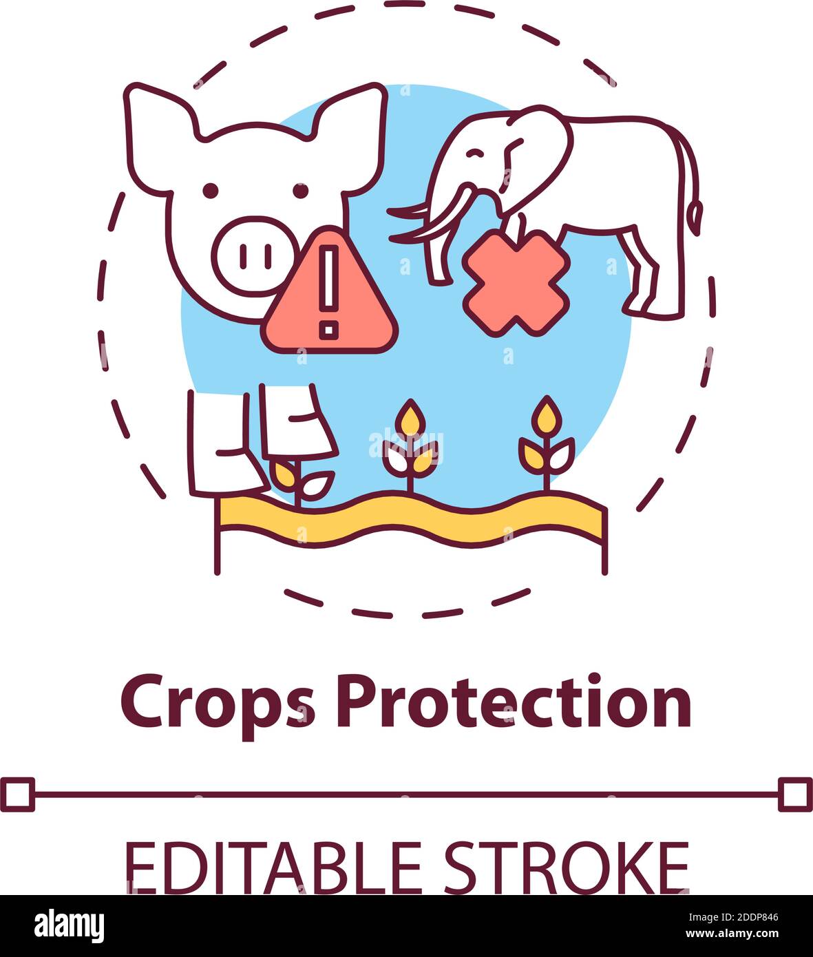 Crops protection concept icon Stock Vector Image & Art - Alamy