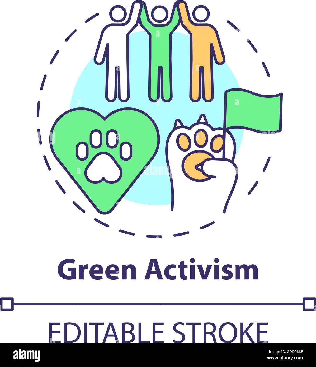 Green activism concept icon Stock Vector Image & Art - Alamy