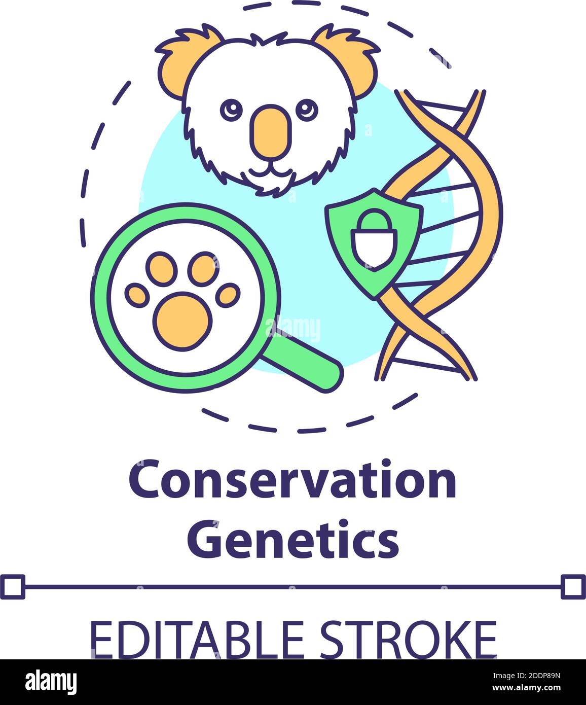 Conservation genetics concept icon Stock Vector Image & Art - Alamy