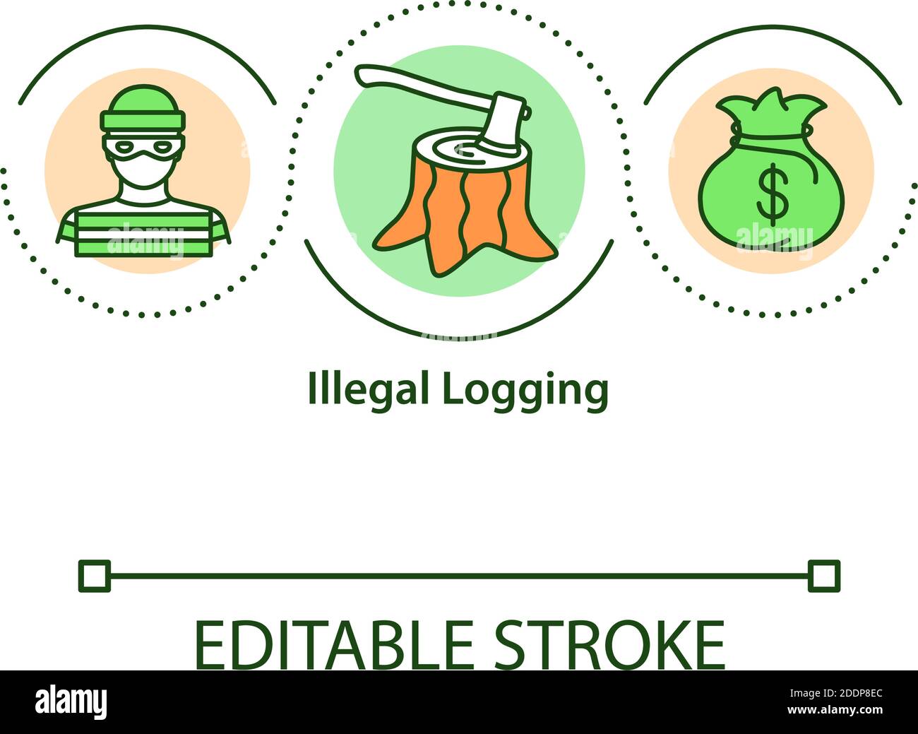 Illegal logging concept icon Stock Vector Image & Art - Alamy