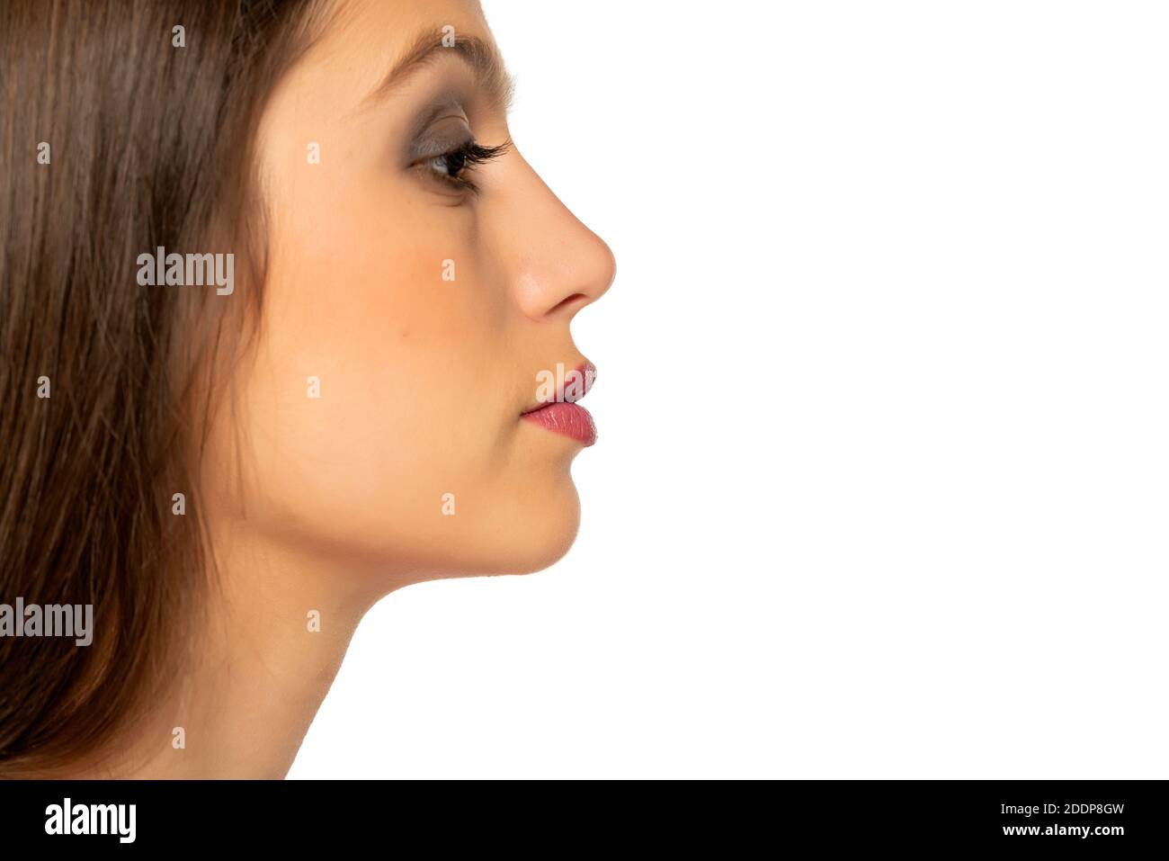 Beautiful model side profile head hi-res stock photography and images ...