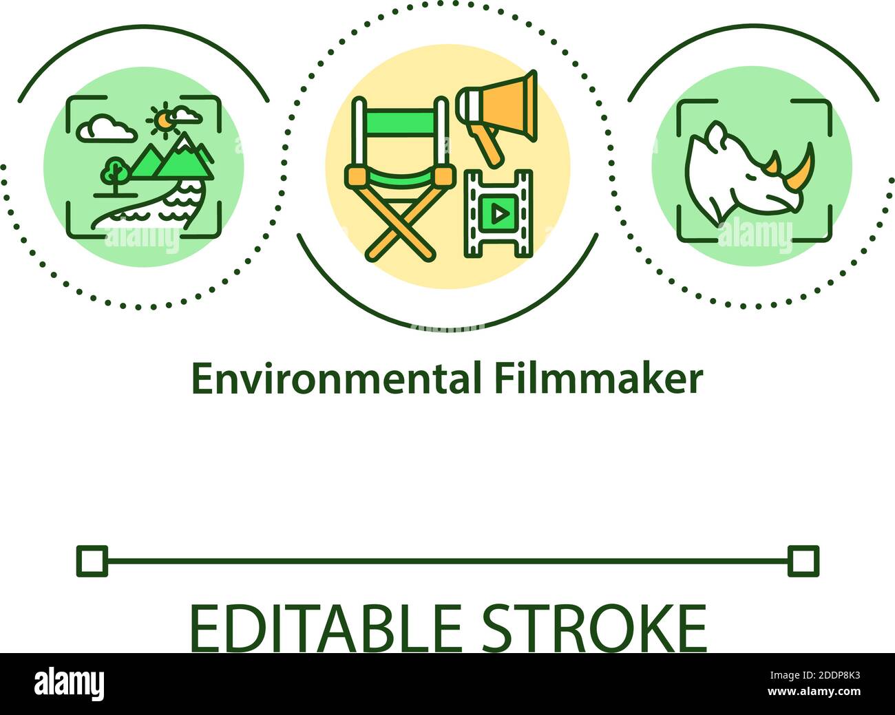 Environmental filmmaker concept icon Stock Vector Image & Art - Alamy