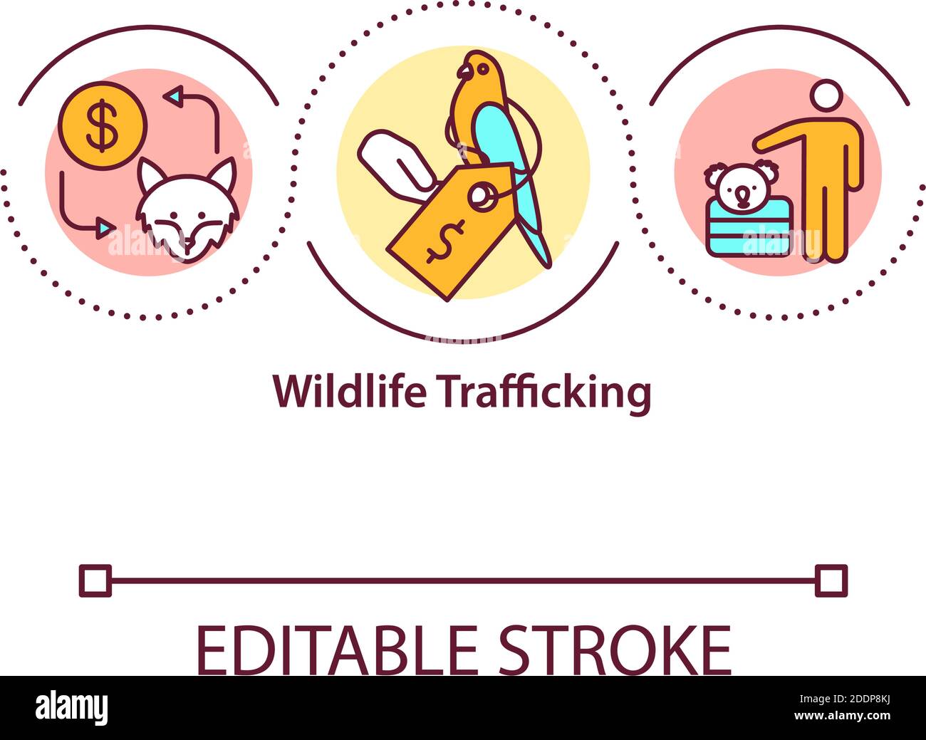 Wildlife trafficking concept icon Stock Vector Image & Art - Alamy