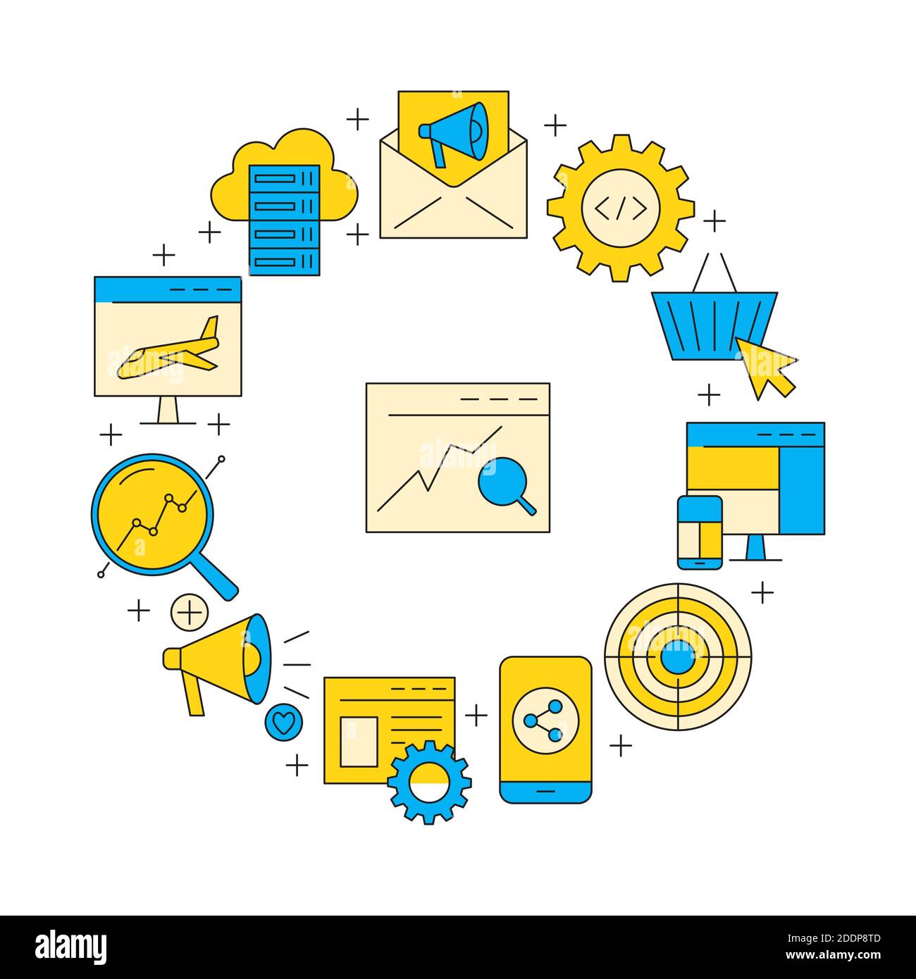 Digital marketing poster content Cut Out Stock Images & Pictures - Alamy