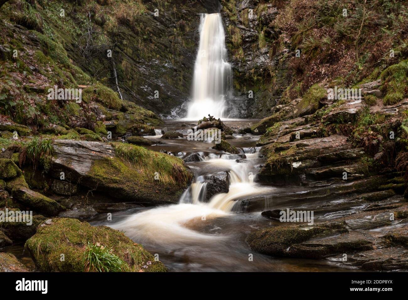 Pistyll Rhaeadr waterfall in winter, Powys, Wales Stock Photo - Alamy