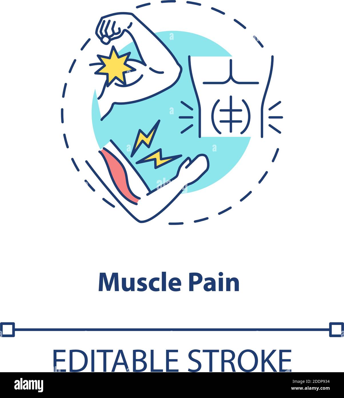 Muscle pain concept icon Stock Vector Image & Art - Alamy