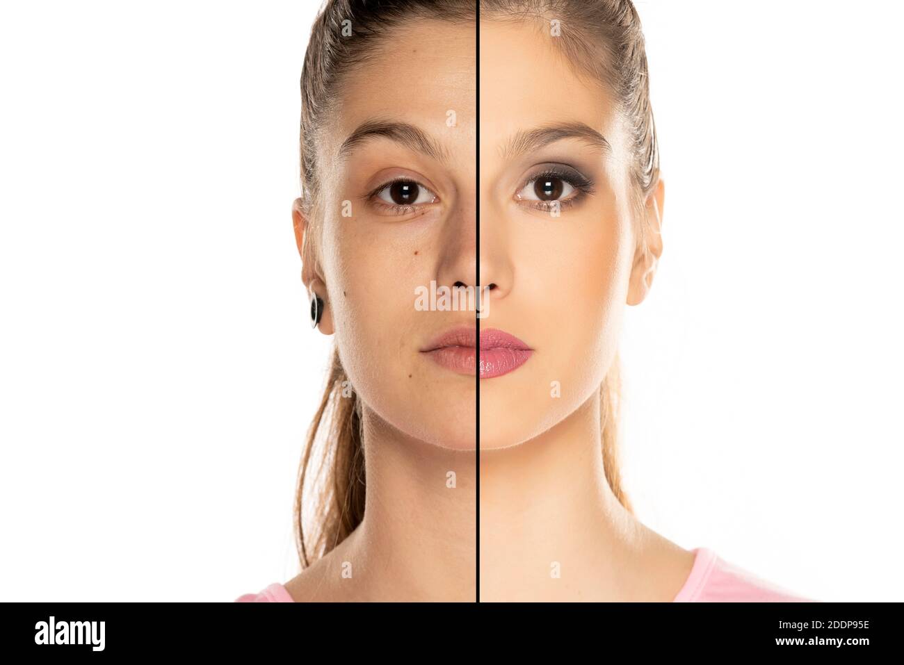 Model before after comparison photoshop hi-res stock photography and ...