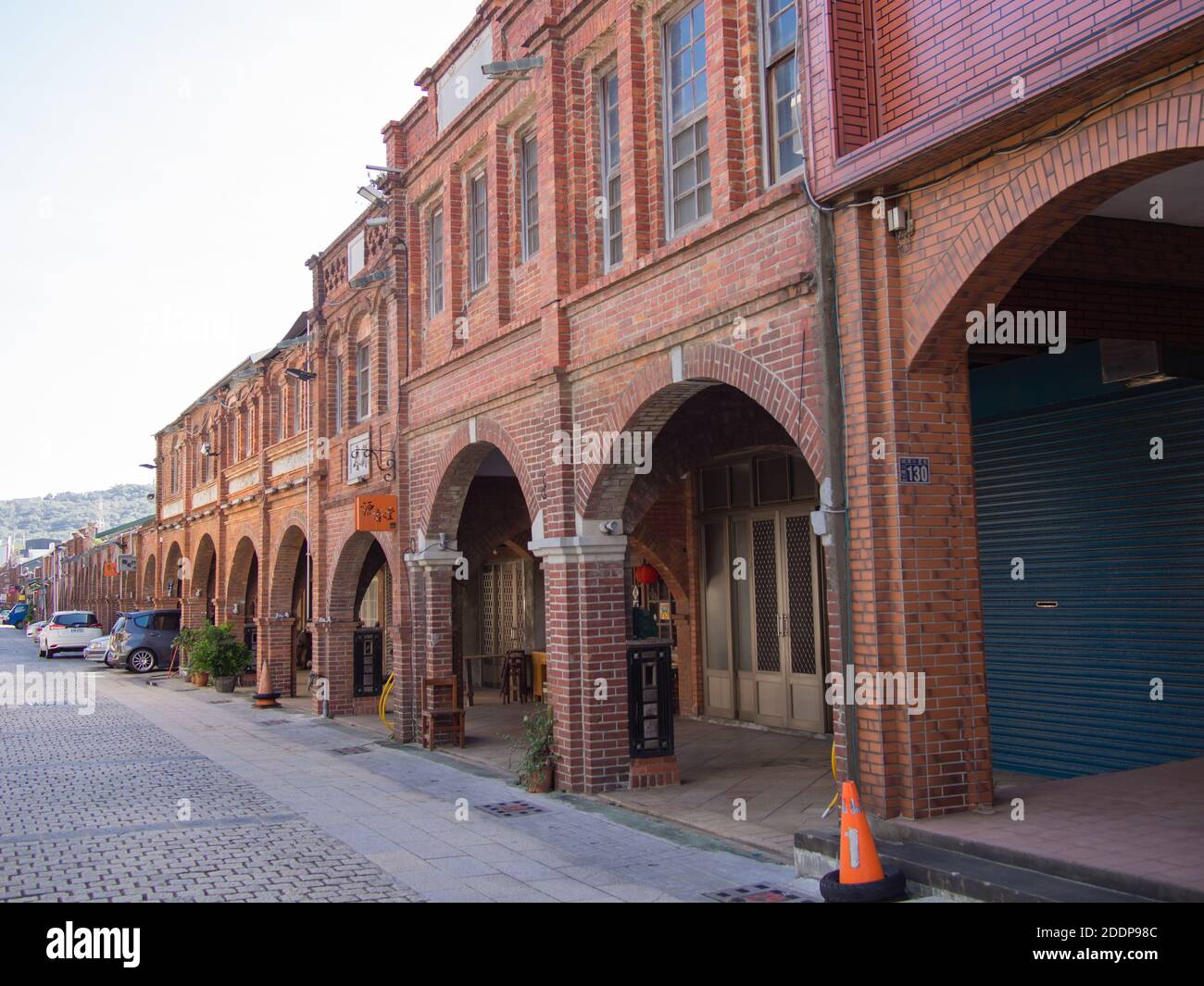 Brick buildings with front arches in a Roman Baroque style at Hukou Old ...