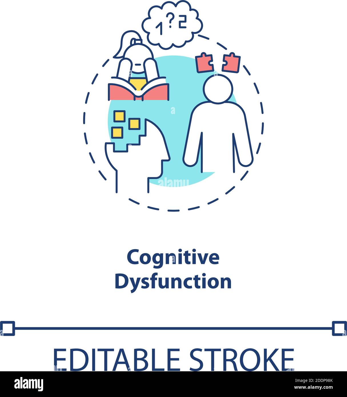 Cognitive dysfunction concept icon Stock Vector Image & Art - Alamy