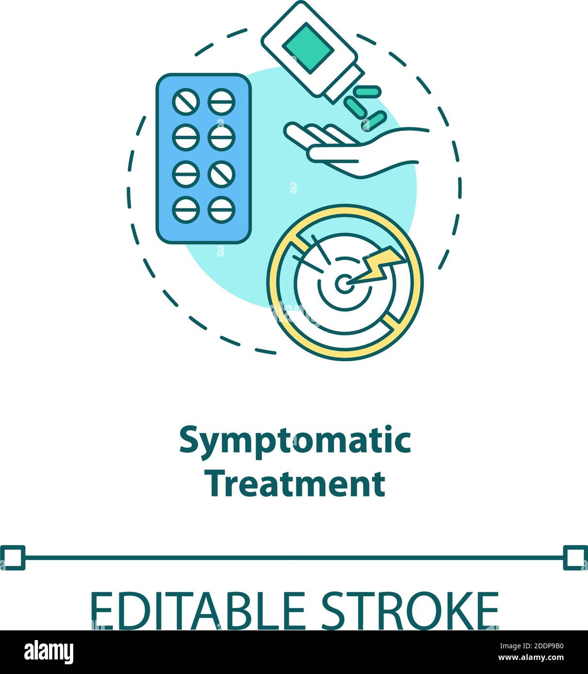 Symptomatic treatment concept icon Stock Vector Image & Art - Alamy