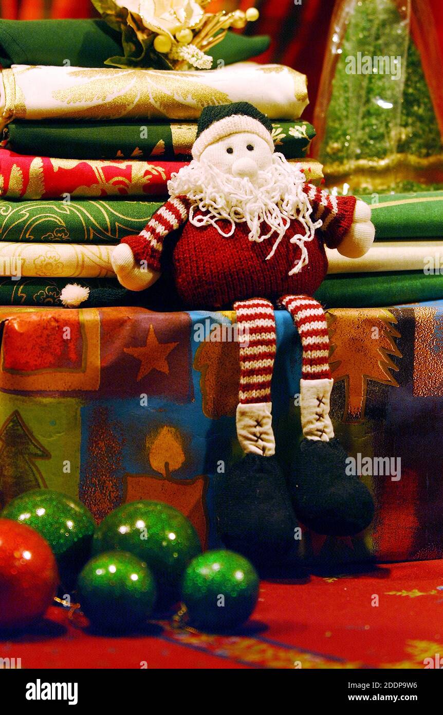 Christmas in Aslace, East of France, Santa Claus Stock Photo - Alamy