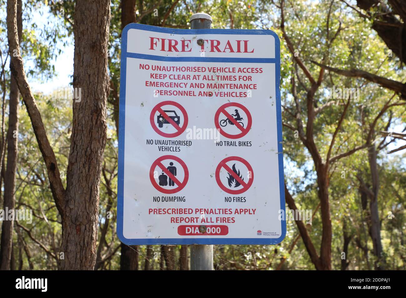 A fire trail in Ku-ring-gai Chase National Park, Sydney, Australia ...