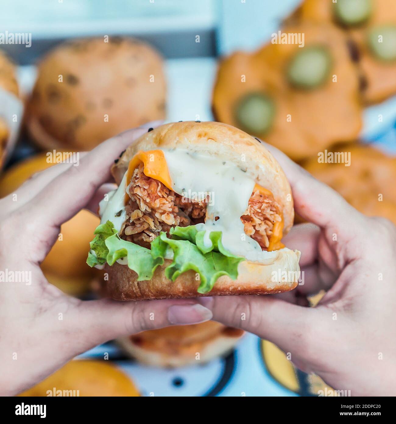 Kfc zinger burger hi-res stock photography and images - Alamy