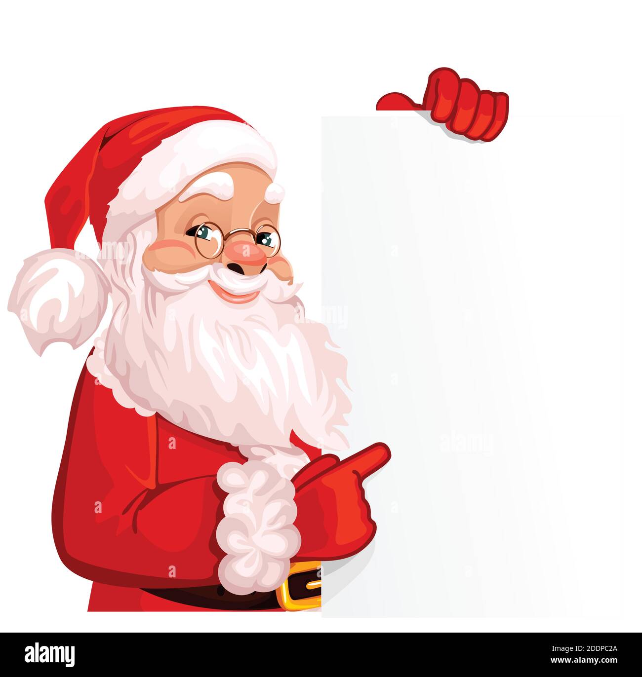 Smiling santa greeting people on Stock Vector Images - Alamy
