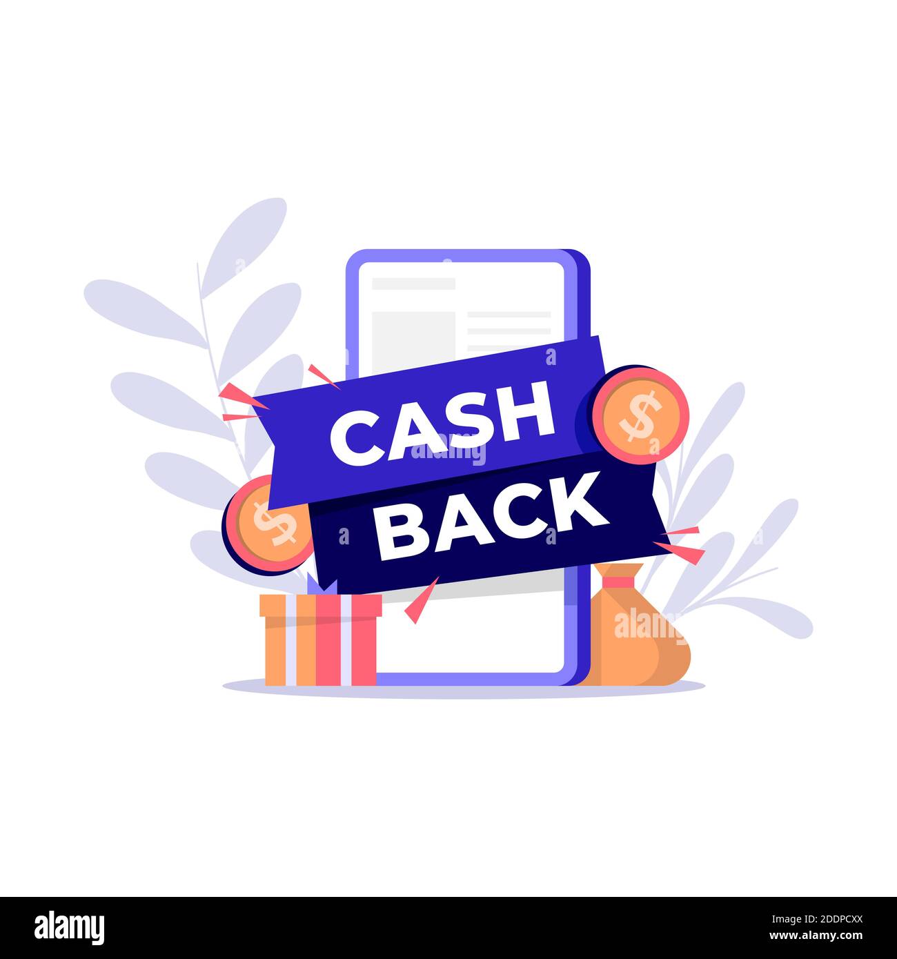 Concept for cashback program Vector illustration Stock Vector Image ...