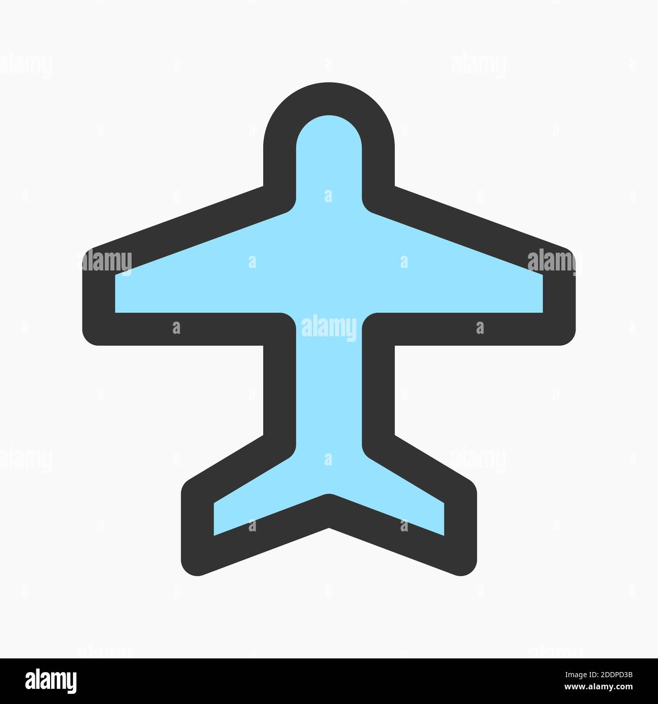 airplane icon vector. flight mode sign for smartphone button interface ...