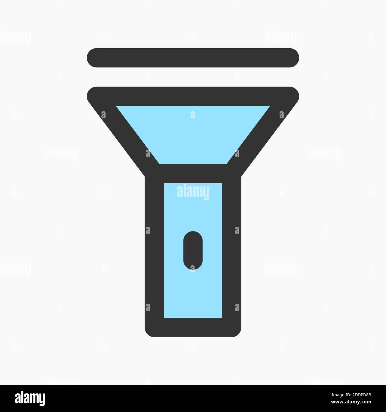 flashlight icon vector. torch symbol suitable for smartphone theme interface. isolated on white ...