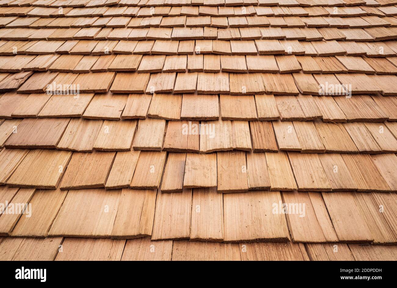 wood roof tiles on a roof Stock Photo - Alamy