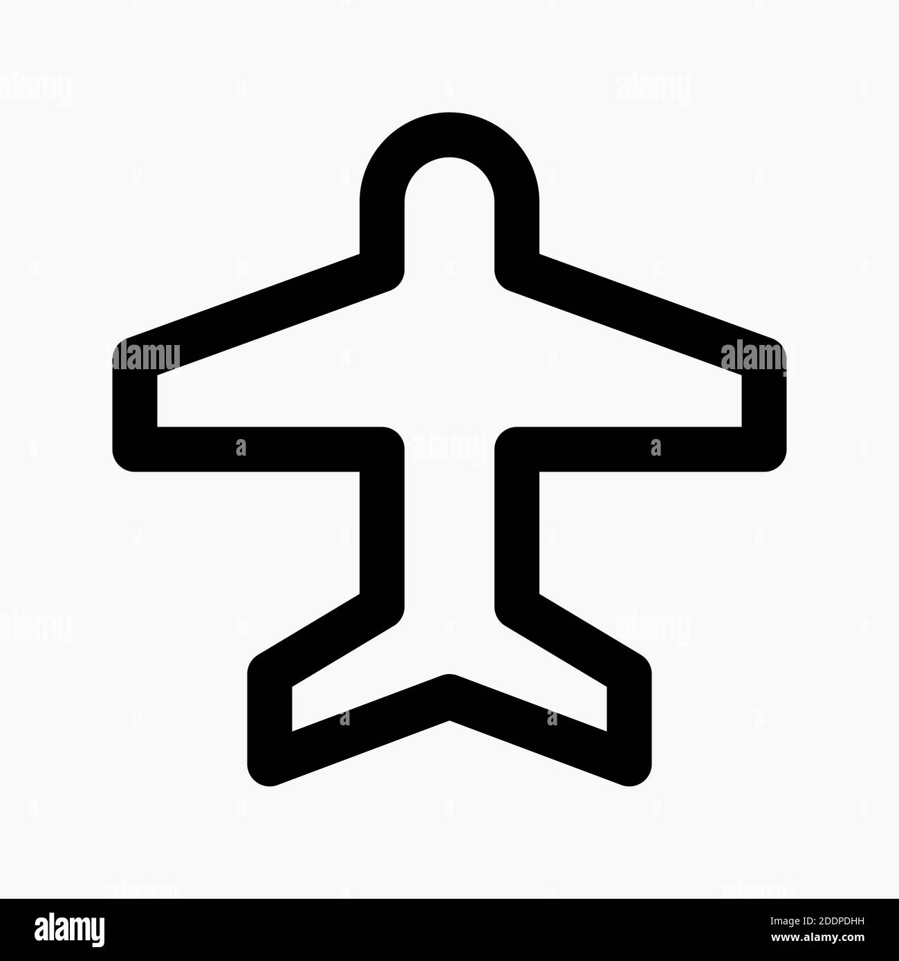 airplane icon vector. flight mode sign for smartphone button interface ...