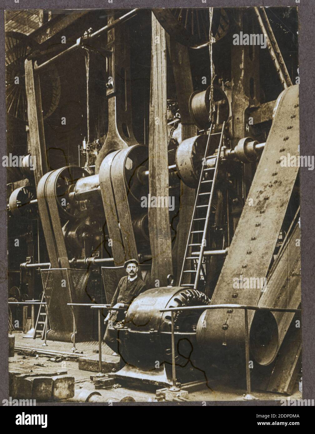 Old industrial machinery (generators), early 20th century, England ...