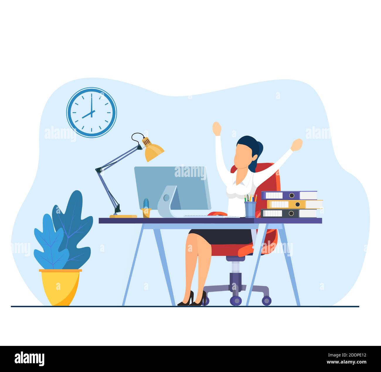 Business leader sitting office Stock Vector Images - Alamy