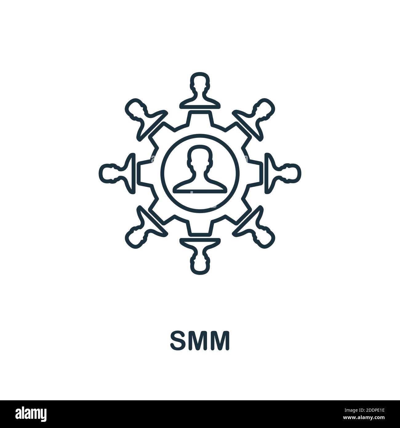 Smm icon. Simple line element from affiliate marketing collection. Thin ...