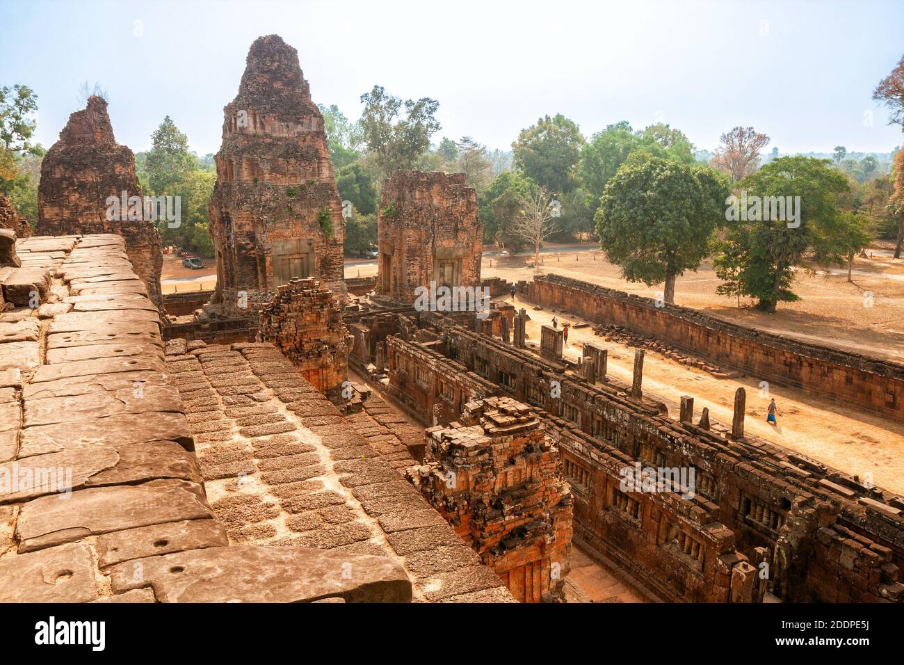Fragment of the Ancient khmer Hindu temple 10th century Pre Rup Prasat ...