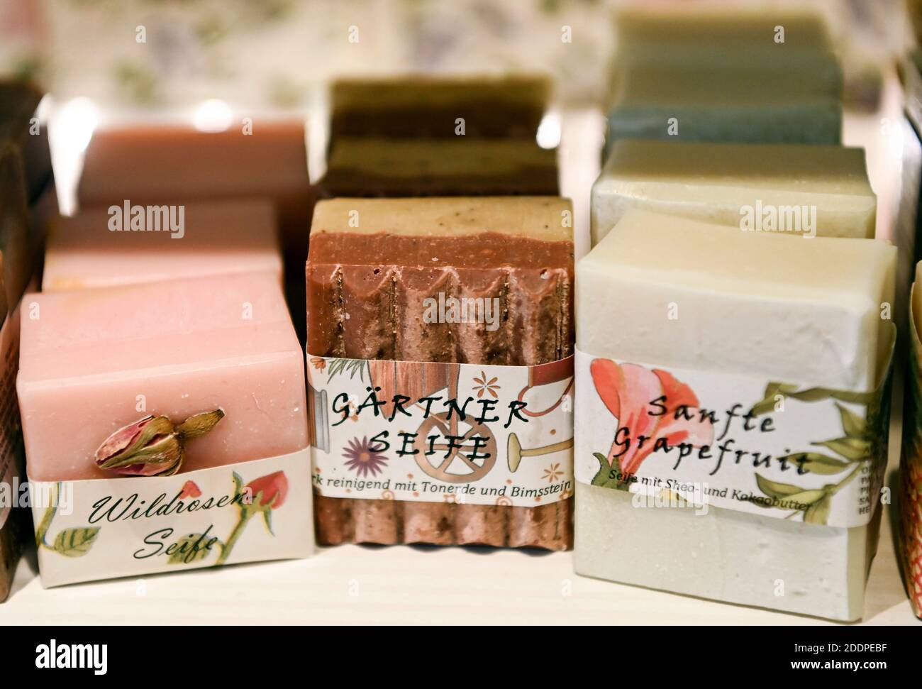 Berlin, Germany. 24th Nov, 2020. Garden soap with clay and pumice stone ...