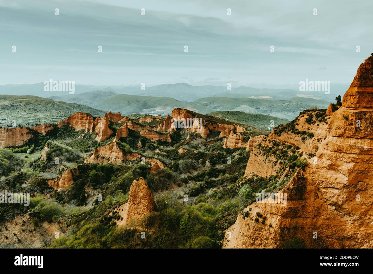 ancient remains of gold mines Medulas de León Spain Stock Photo - Alamy