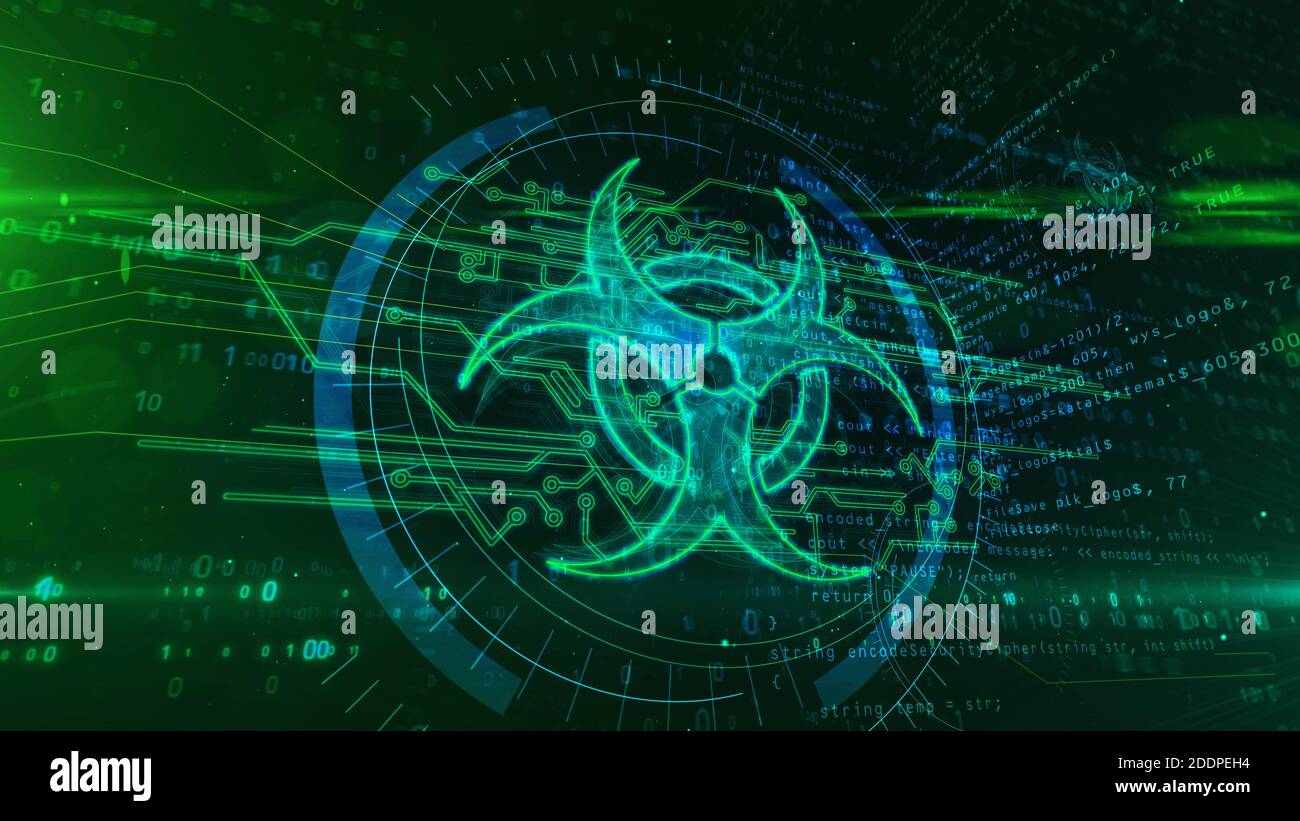 Biohazard symbol, science, global pandemic, covid-19 epidemic, danger ...