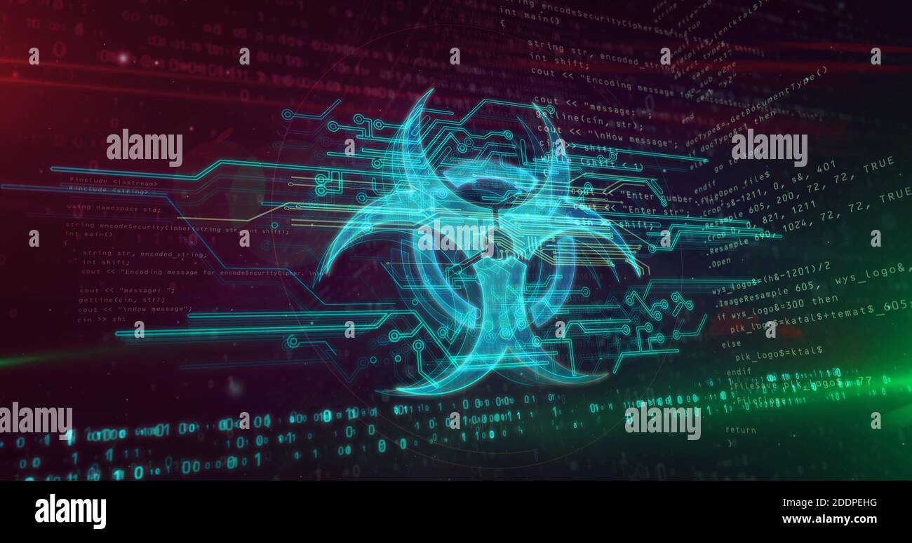 Biohazard symbol, science, global pandemic, covid-19 epidemic, danger ...