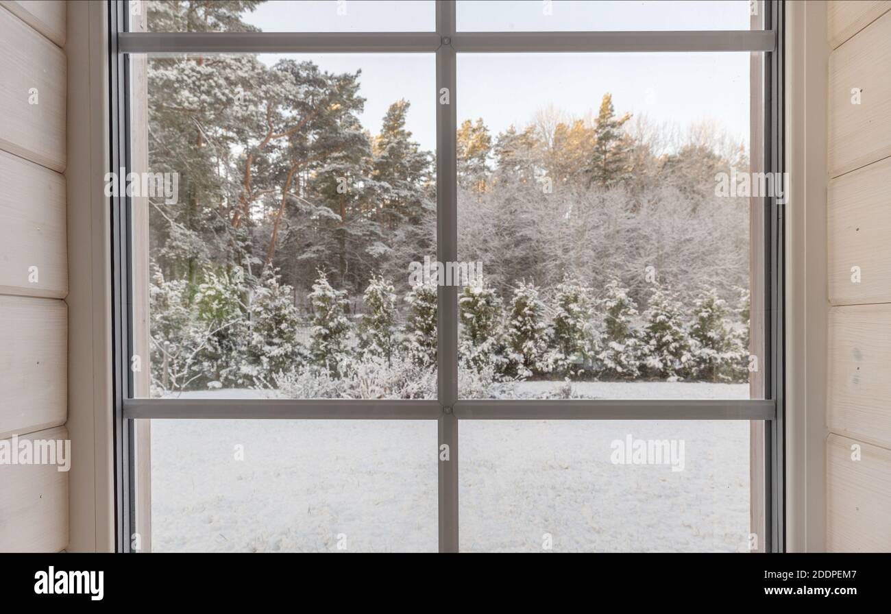 Countryside view through windows hi-res stock photography and images ...