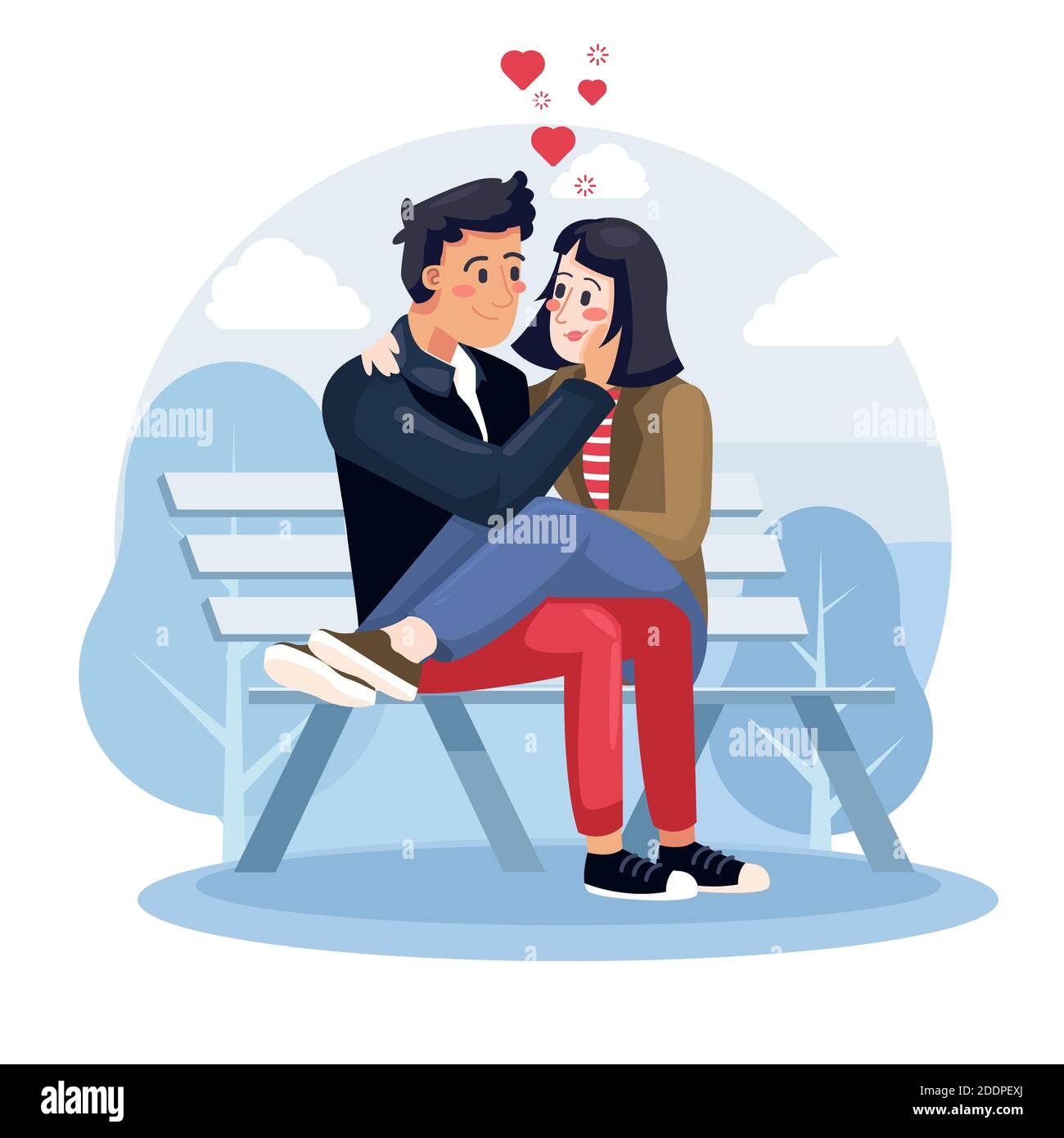Love couple concept illustration Vector illustration Stock Vector Image ...