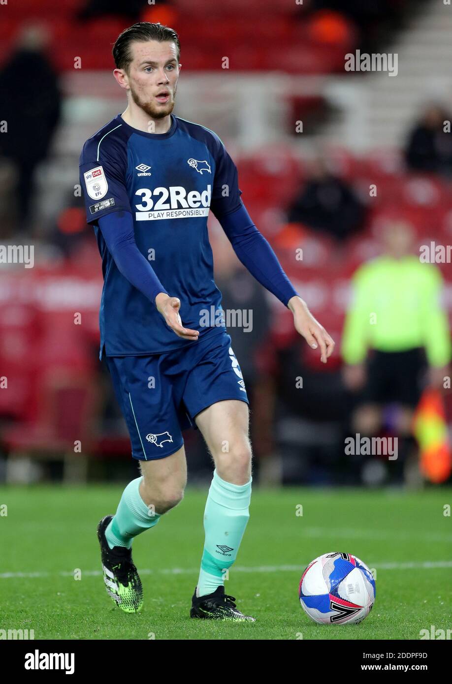 Derby County's Max Bird during the Sky Bet Championship match at the ...