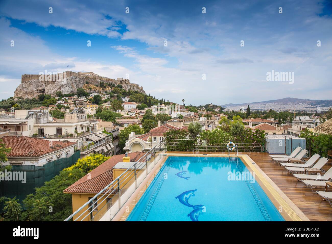 Greece, Attica, Athens, View of Plaka and The Acropolis Stock Photo - Alamy